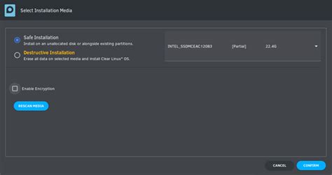 从实时桌面安装 Clear Linux Os — Documentation For Clear Linux Project