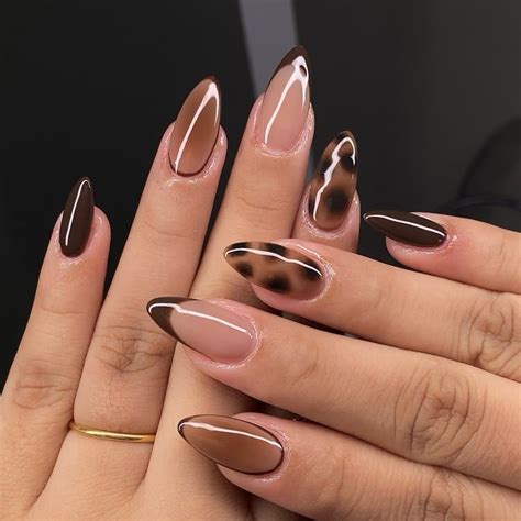 25 Brown Nail Designs That Arent Boring Cute Acrylic Nails Spring