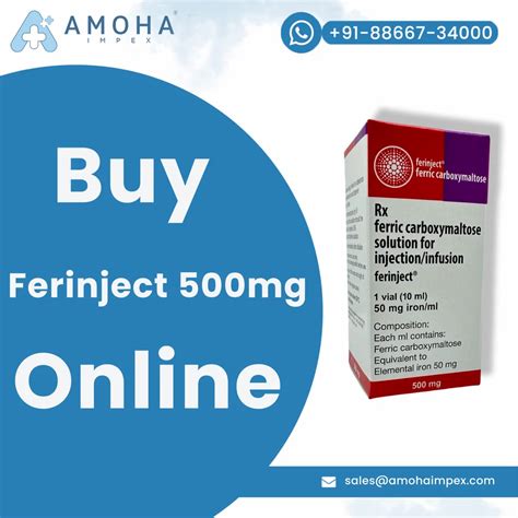Ferinject 500 Mg Ferric Carboxy Maltose Injection At Rs 3500vial