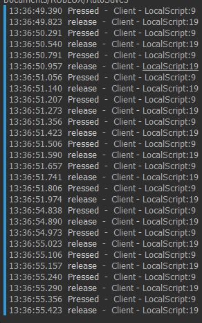 Debounce For InputBegan And InputEnded Scripting Support Developer Forum Roblox