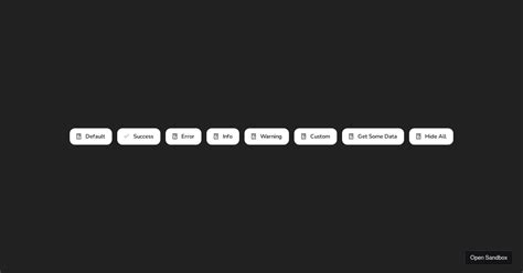 React Toast Examples CodeSandbox