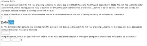 Solved SExercise 8 07 The Average Annual Cost Of The First Chegg Com