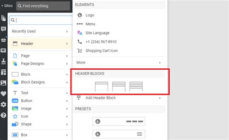 Header Blocks Nicepage Help Center