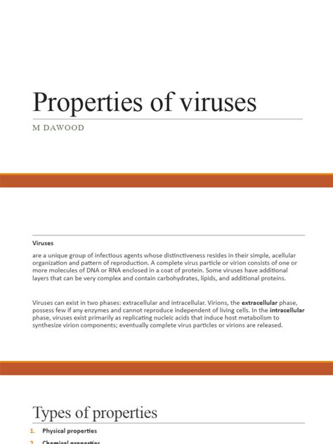 Properties Of Viruses Pdf Virus Rna