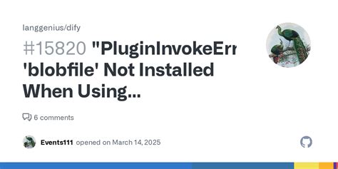 Plugininvokeerror Blobfile Not Installed When Using Openaiapicompatible 007 With Dify1