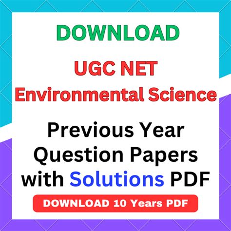 UGC NET Environmental Science Question Papers With Solution