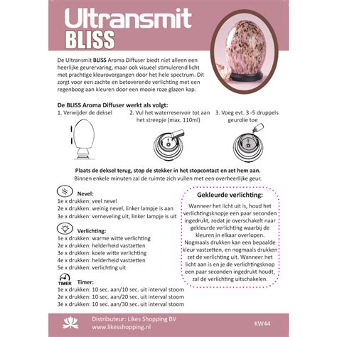 Ultransmit Aroma Diffuser Bliss Zwemland Nl Zwemland