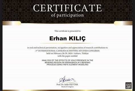 Erhan Kılıç On Linkedin Dear Friends I Have Presented My First Paper At The 3rd International…