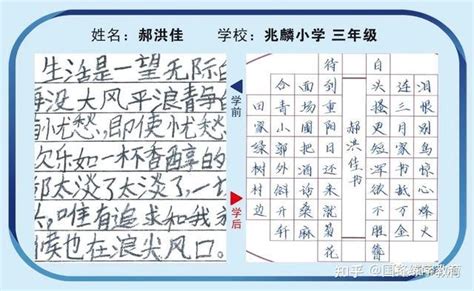 国锋练字学前学后对比篇 知乎