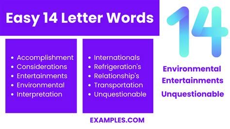 450 14 Letter Words List Meaning Pdf