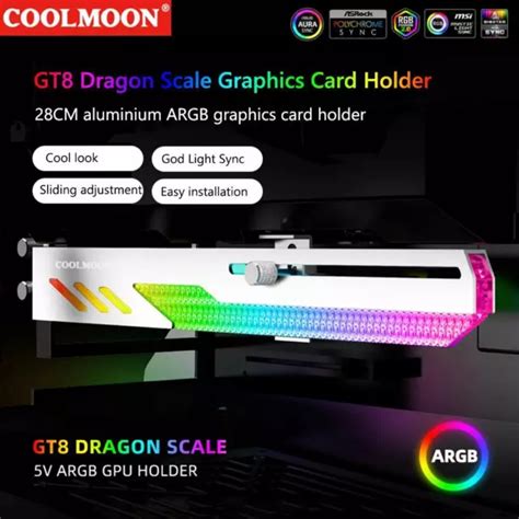 GT HORIZONTAL GPU Support Video Card Stand GPU Holder White EUR PicClick FR