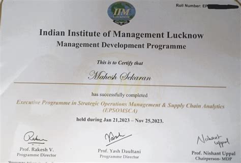 Mahesh Sekaran On Linkedin Supplychain Continuouslearning Iimlucknow 46 Comments