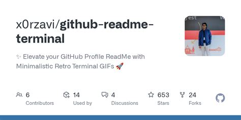 Github X0rzavi Github Readme Terminal Elevate Your Github Profile Readme With Minimalistic