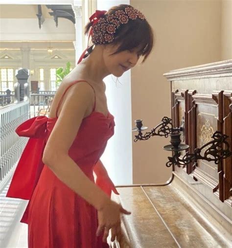 유방암 투병 서정희 우아한 빨간 드레스 여신