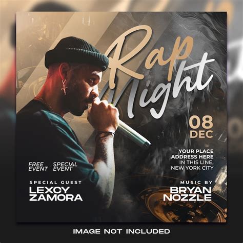 Premium Psd Rap Music Poster Design