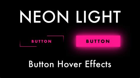 Neon Light Button Animation Effects On Hover With Html And Css Plantpot