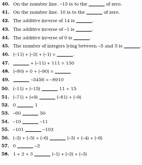 Integer Word Problems Worksheet With Answers
