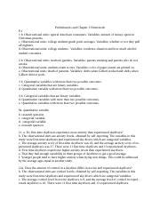 Hw Stats 1 Docx Preliminaries And Chapter 1 Homework P 1 1 B Observational Units Typical