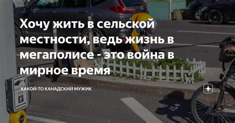 Хочу жить в сельской местности ведь жизнь в мегаполисе это война в мирное время Какой то
