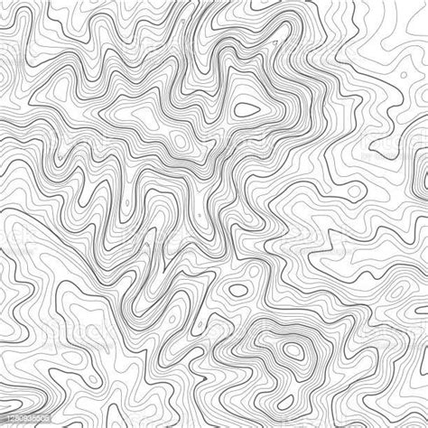 복사 할 수있는 공간이있는 지형지도 배경 라인 지형지도 윤곽 배경 지리적 그리드 추상 벡터 일러스트레이션 지형을 통해 산악 하이킹 트레일 0명에 대한 스톡 벡터 아트 및