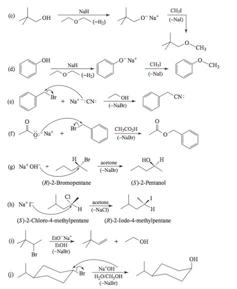 Organic Chemistry Synthesis Via Sn2sn1 E2 E1 Choice Of Solvent