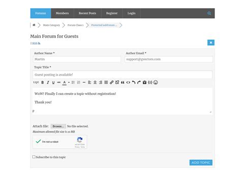 how to enable guest posting in wpforo wordpress forum plugin gvectors