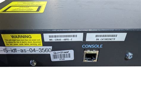 Cisco Catalyst 3560 Poe 48 48 Port Switch Ws C3560 48ps E Adhesive Networks