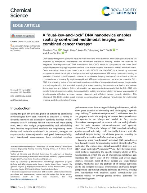 Pdf A Dual Key And Lock” Dna Nanodevice Enables Spatially Controlled