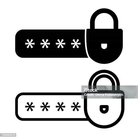 암호 잠금 아이콘 별표가 있는 검은색 실루엣 간단한 보안 기호입니다 벡터 일러스트 레이 션 0명에 대한 스톡 벡터 아트 및 기타
