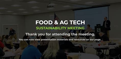 Food Agtech And Sustainability Meeting West Michigan Food Processing