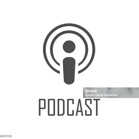 포드 캐스트 라디오 아이콘 그림을 설정합니다 공기에 방송된 텍스트와 스튜디오 테이블 마이크입니다 웹캐스트 오디오 기록 개념