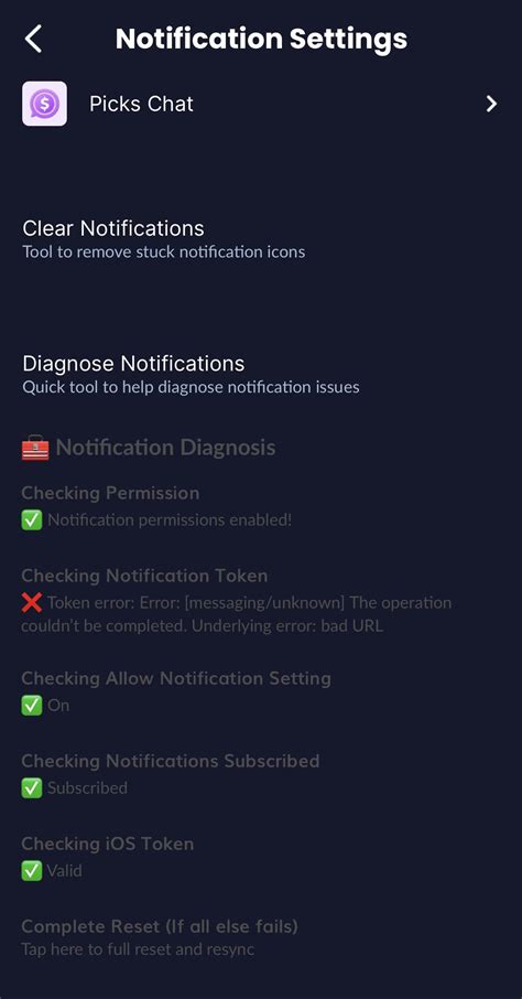 Checking Notification Token Error Rsleeperapp