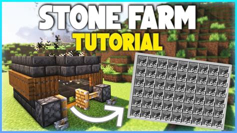 Minecraft Easy Stone Farm Tutorial 120 15000 Ph Youtube