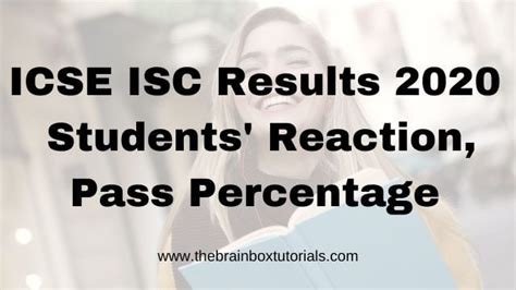 CISCE Results 2020 Babes Reaction Pass Percentage Highest Percentage In ICSE ISC Exam