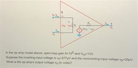 Solved In The Op Model Above Open Loop Gain A And Chegg Com