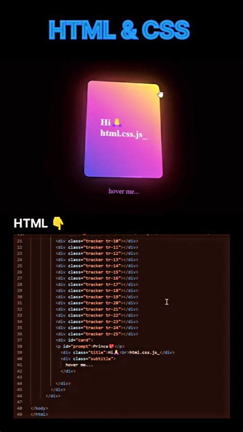 Frontend Development Html Css Js Card Hover Effect Day 2175🙏 Followfor More