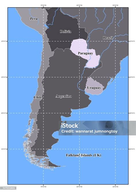 World Map Classic Style Grid Latlong Stock Illustration Download