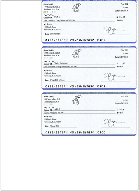 Blank Business Check Template Word