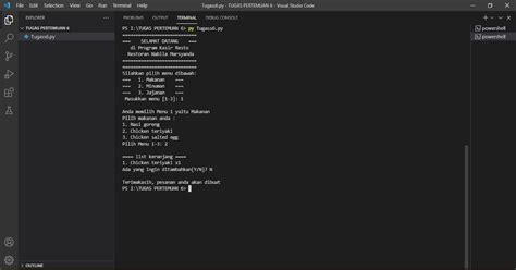 program blog kasir resto menggunakan python