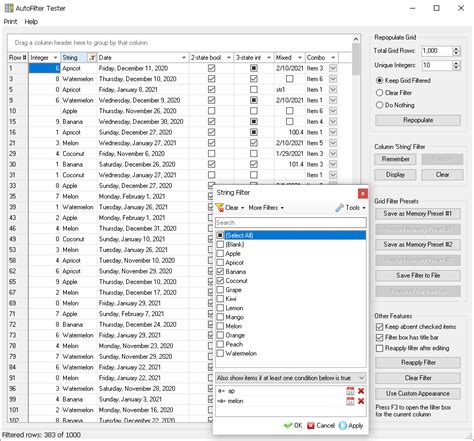 Autofilter Add On AutoFilterManager 10Tec