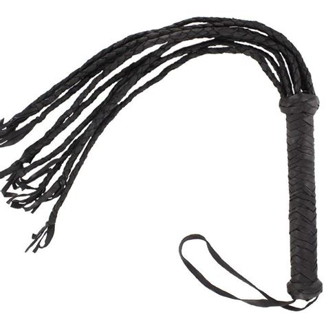 Real River Supply Cat O Nine Tails Black Braided Leather