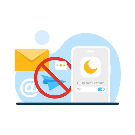 Do Not Disturb Focus Mode On Smartphone Concept Illustration Flat