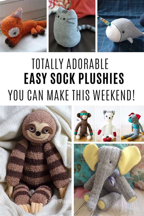 36 Easy Diy Sock Plushies And Animals Youll Want To Make This Weekend