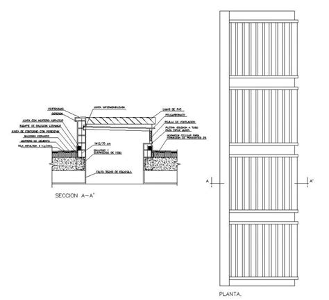 Skylight Window Detail Plan And Section Detail 2d View Cad Block Layout