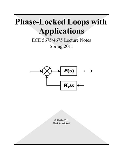 Phase Locked Loops Design Simulation And Applications At Mary Bradford Blog