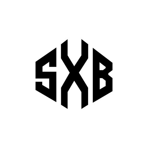 sxb letter logo design with polygon shape sxb polygon and cube shape logo design sxb hexagon