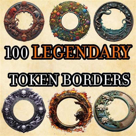 Legendary Rpg Token Borders 100 Fantasy Game Assets Digital Download
