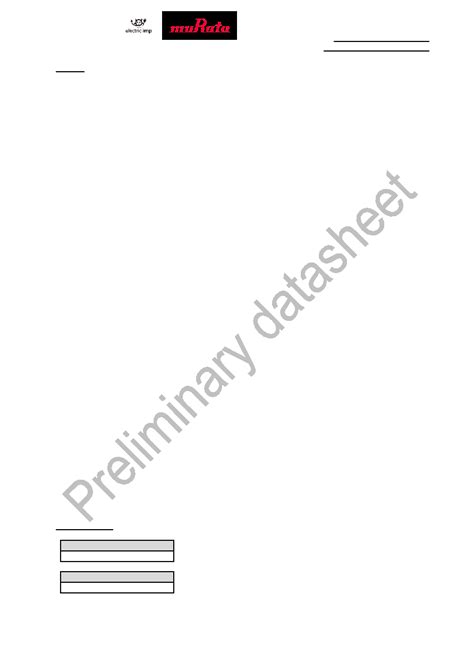 LBWA1UZ1GC 901 Datasheet 4 28 Pages MURATA W LAN LAN Module Data Sheet