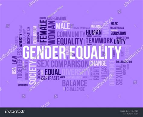 Gender Equality Word Cloud Template Gender Stock Vector Royalty Free