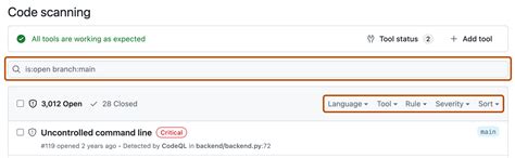Assessing Code Scanning Alerts For Your Repository Github Docs